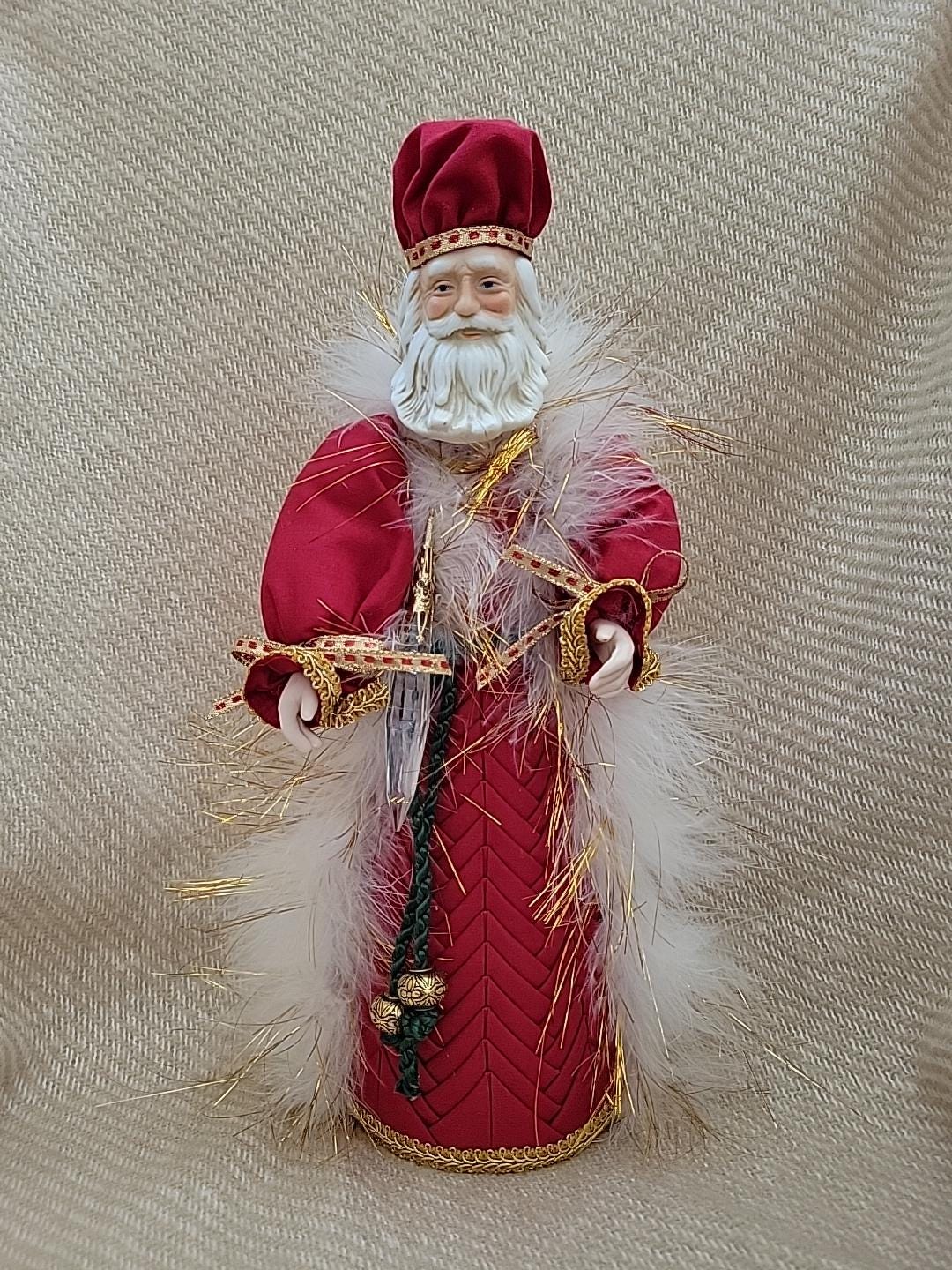 Vtg St Nicholas Figurine Doll Porcelain and Fabric - Etsy