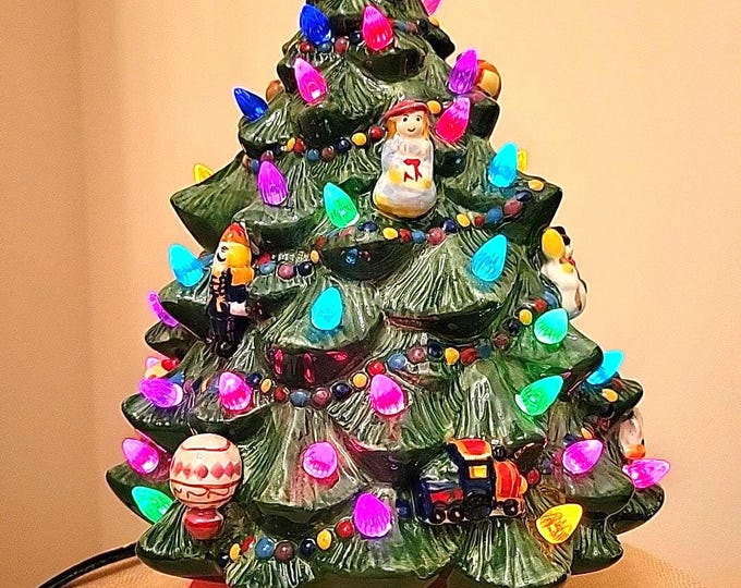 Christopher Radko Holiday Celebrations Lighted Holiday Christmas Tree ...