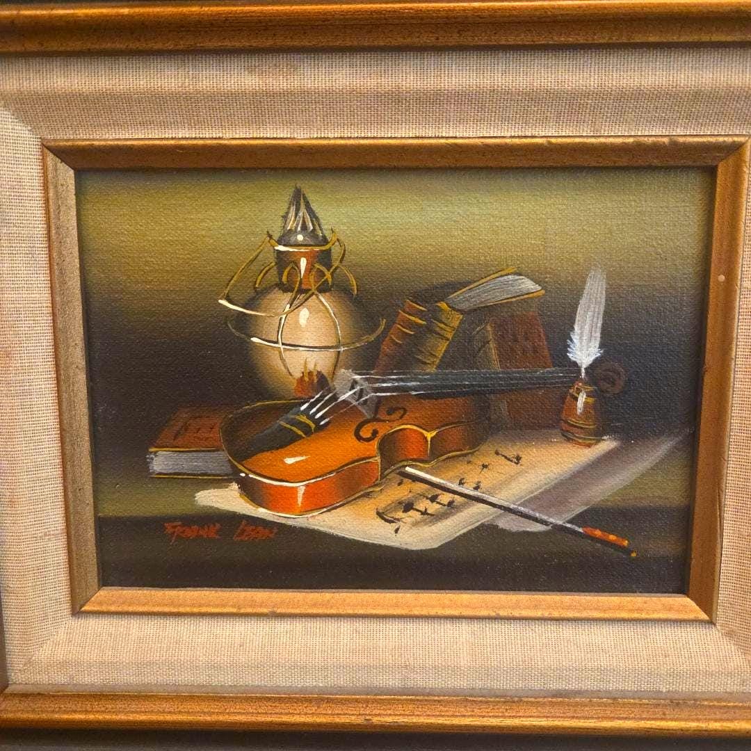 Vintage Frank Lean Original Oil Painting on Board, Still Life, 7 X 5 ...