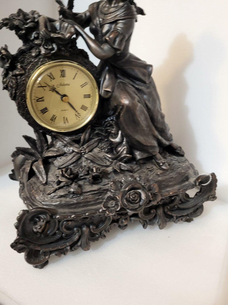 Quartz Juliana Lady With A Bird Mantle Clock - Etsy