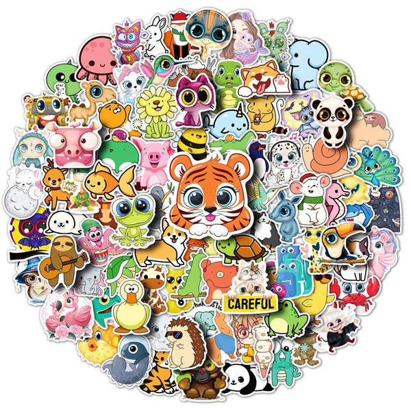 Cute Animal Stickers - Etsy