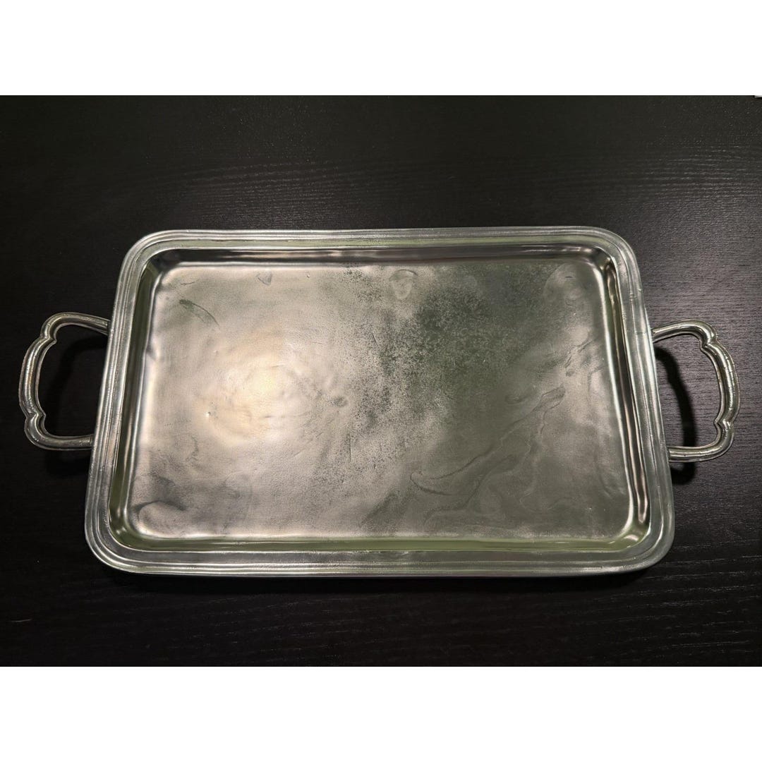 La Bottega Del Peltro Italy Pewter 16" Handled Rectangular English ...