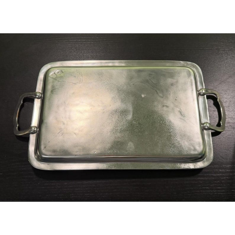 La Bottega Del Peltro Italy Pewter 16" Handled Rectangular English ...