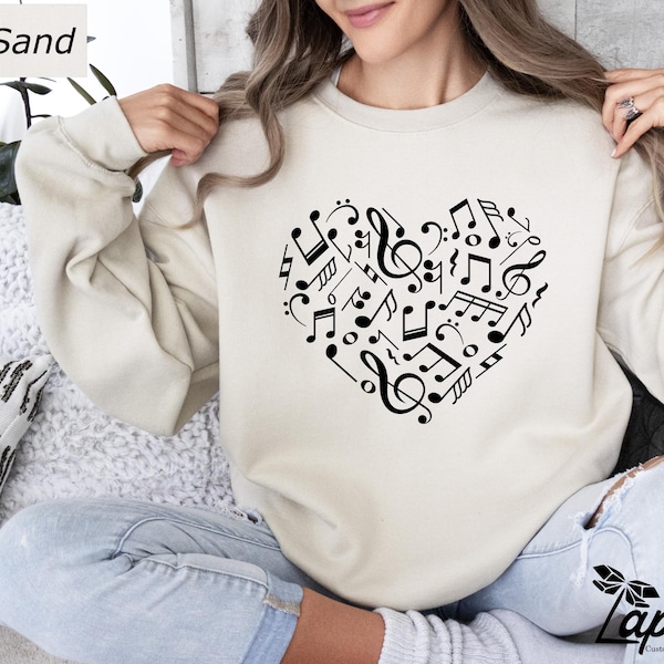 Music Note Heart - Etsy
