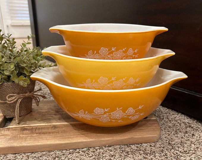 Butterfly Gold Pyrex Bowls, Butterfly Gold Version 2 Bowls, Cinderella ...
