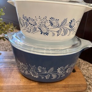 Colonial Mist Vintage Pyrex Casserole Dish Set of 2 474 & 475 Dish ...