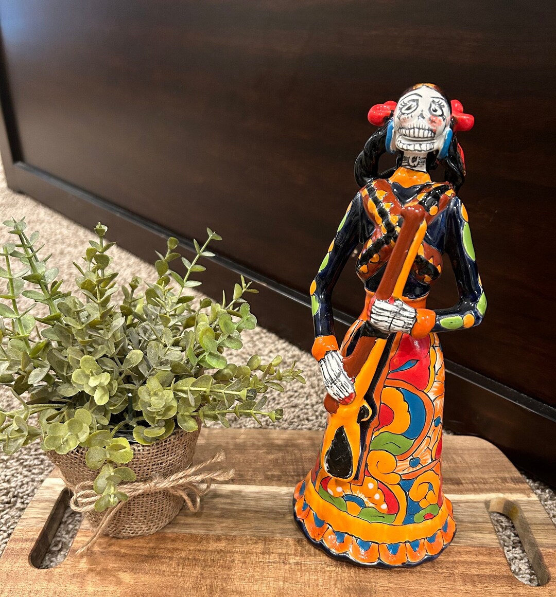 Mexican Talavera Catrina Statue. Day of the Dead Talavera - Etsy