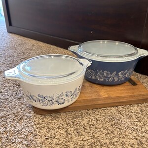 Colonial Mist Vintage Pyrex Casserole Dish Set of 2 474 & 475 Dish ...
