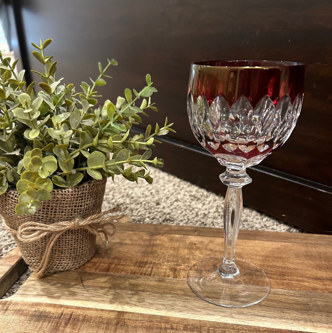 Hofbauer German 7 Crystal Wine Stem ECHT Bleikristall Crystal Glass ...