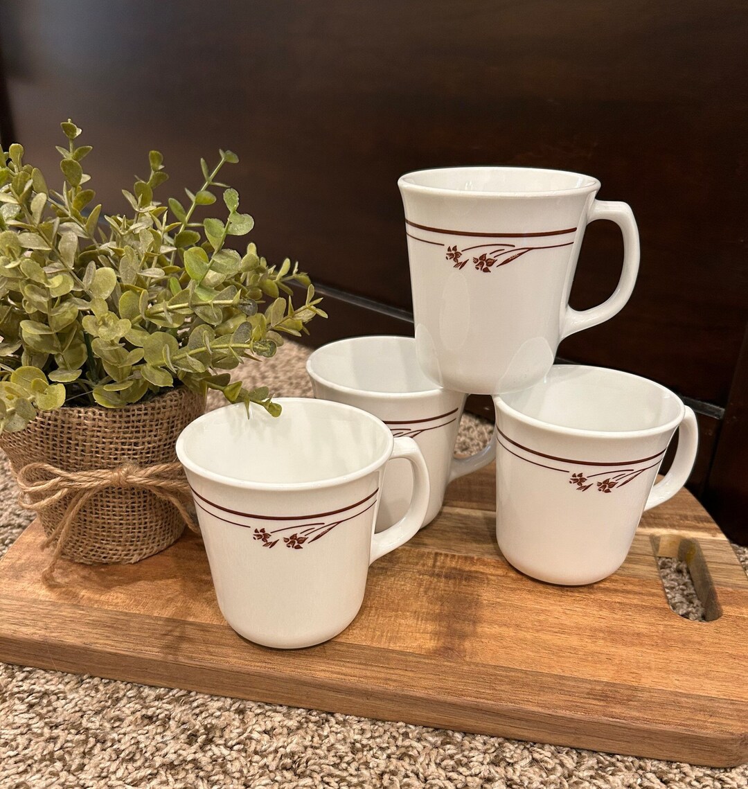 Set of 4- Vintage Corning Melody Flower Coffee Mug. Vintage Corning ...