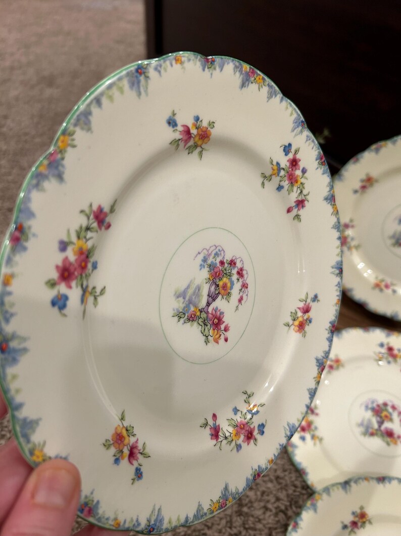 Rare Vintage Royal Paragon Haddon Hall Bread Plates- Set of 5 (FIVE ...