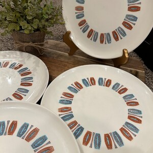MCM Taylor Smith Java Key Dinner Plates Set of 4 FOUR. Retro Vintage ...
