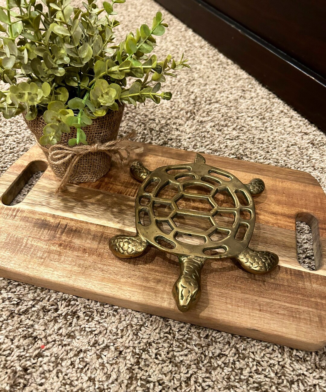 Vintage Solid Brass Turtle Trivet Stand Brass Coastal - Etsy