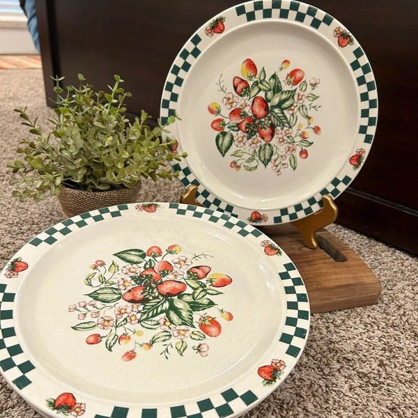 Strawberry Plates - Etsy