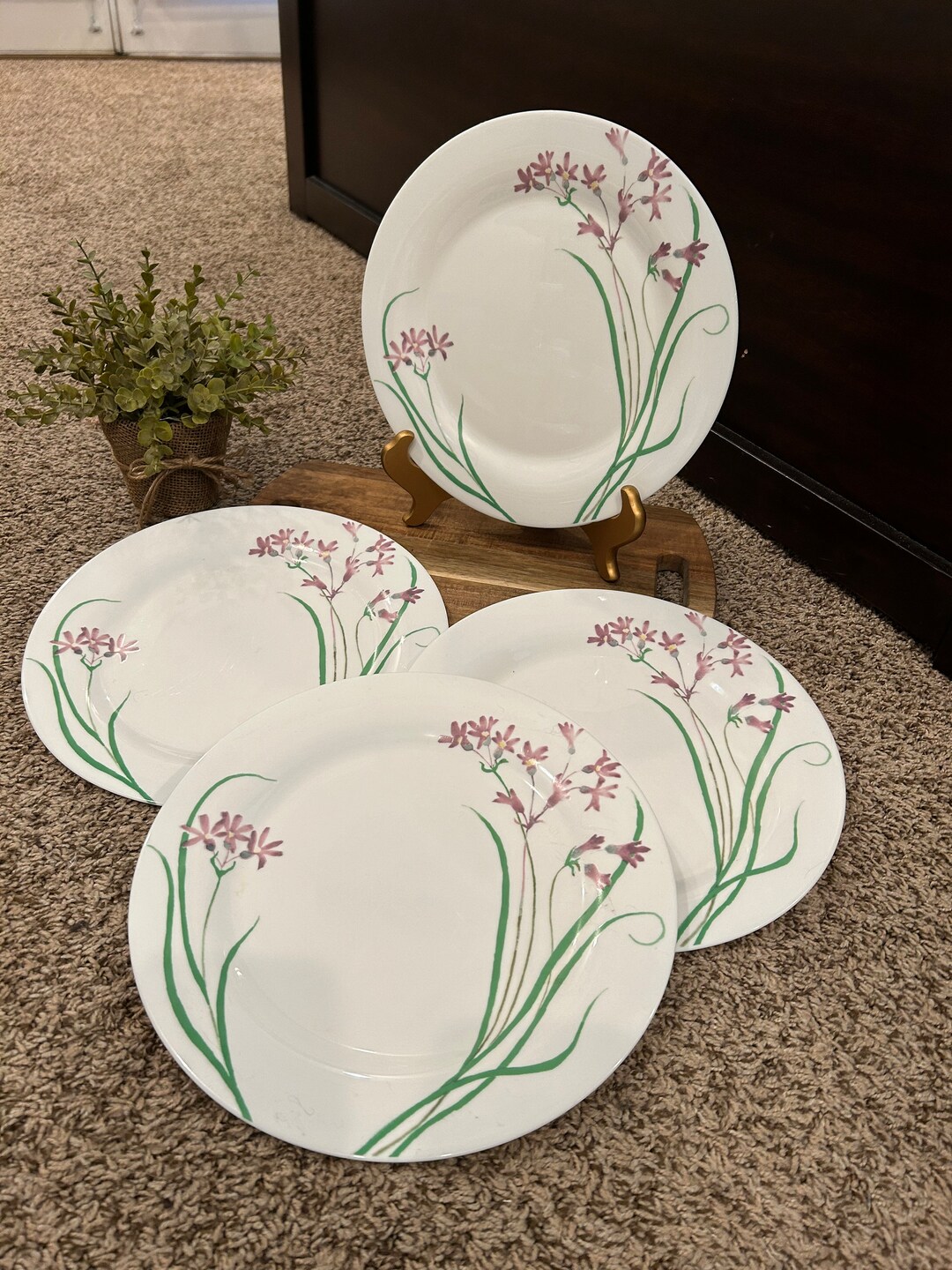 Martha Stewart Pacific Wild Purple Dinner Plates- Set of 4 (FOUR). 10.5 ...