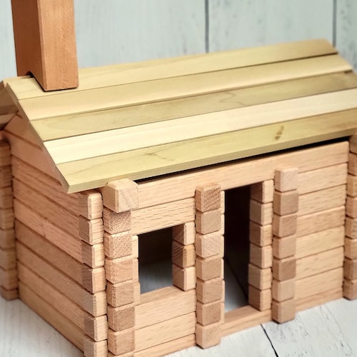 250 Piece Handmade 'lincoln Logs' Extra Large Set - Etsy