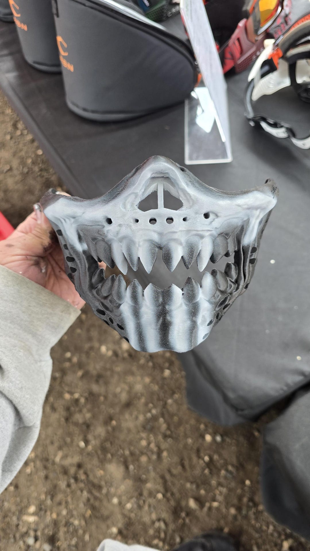Custom Painted ZOMBIE SKULL, Paintball, Airsoft, Cosplay Mask Accessory ...