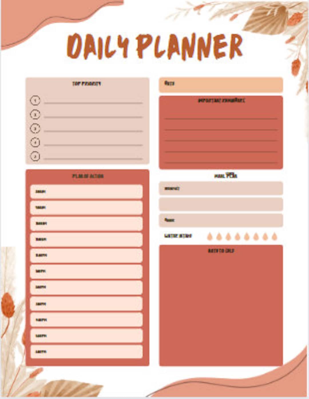 Printable Student Daily Planner | Cute School Planner | Study Organizer ...