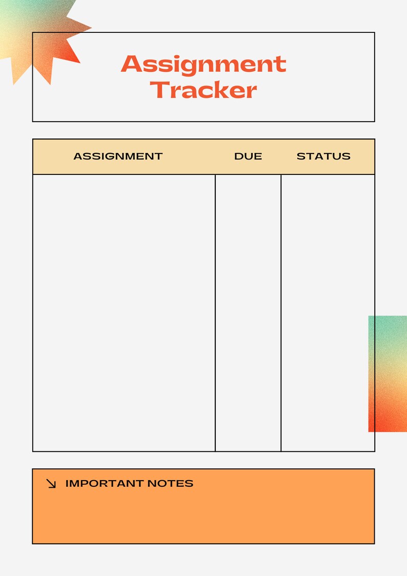 Printable Student Planner | Digital School Organizer | Homework ...