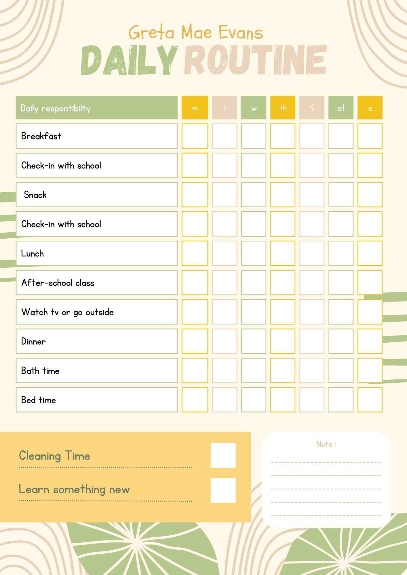 Minimalist Chore Charts Planner | Digital Download | Editable Chore ...