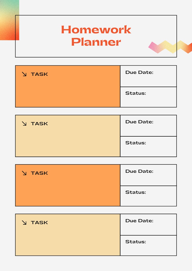 Printable Student Planner | Digital School Organizer | Homework ...