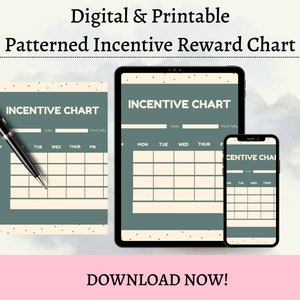 Digital & Printable Incentive Reward Chart, Editable Reward Chart ...