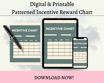 Digital & Printable Incentive Reward Chart Editable Reward - Etsy