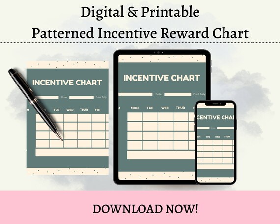 Digital & Printable Incentive Reward Chart Editable Reward - Etsy
