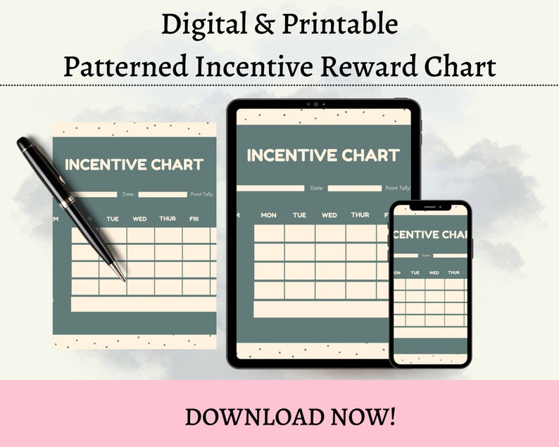 Digital & Printable Incentive Reward Chart, Editable Reward Chart ...