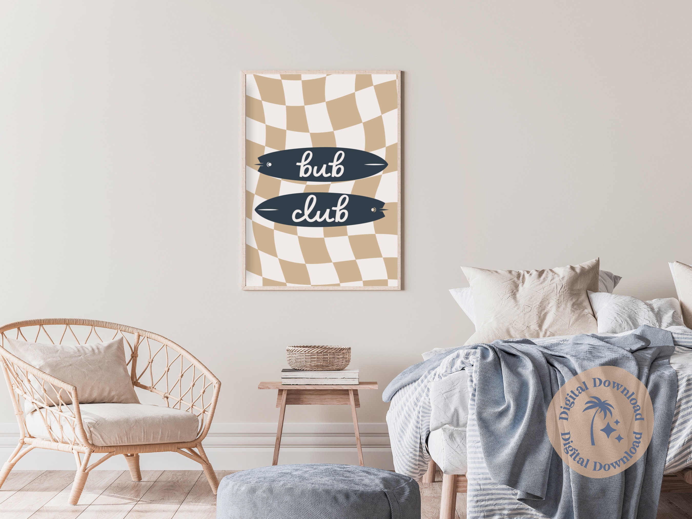 Bub Club Surfboard - DIGITAL DOWNLOAD, Printable Nursery Decor, Gallery ...