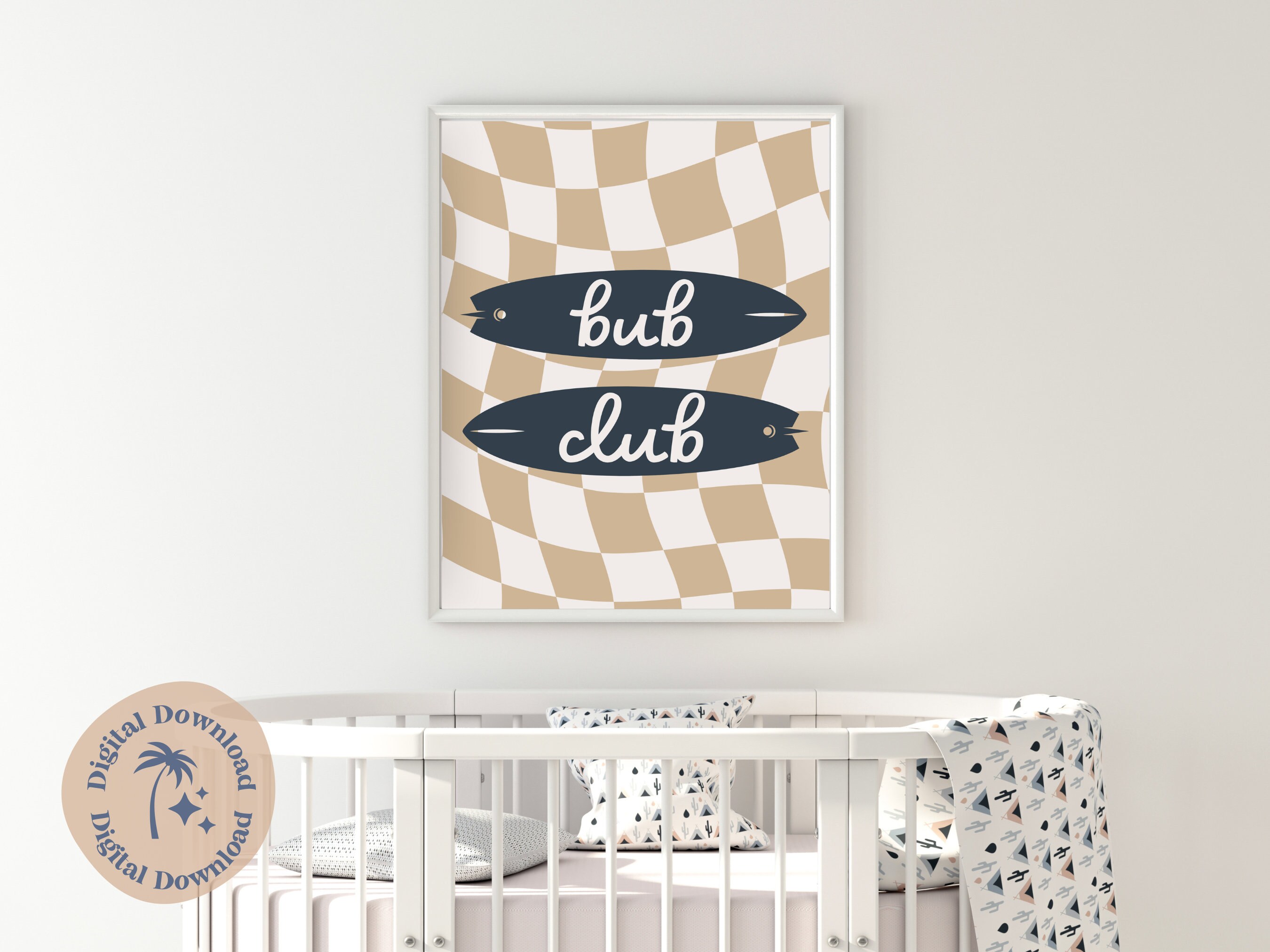 Bub Club Surfboard - DIGITAL DOWNLOAD, Printable Nursery Decor, Gallery ...