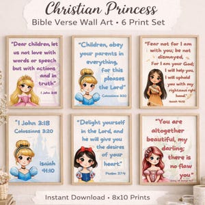 Christian Princess Collection | Faithful Princess Bible Verse Wall Art ...