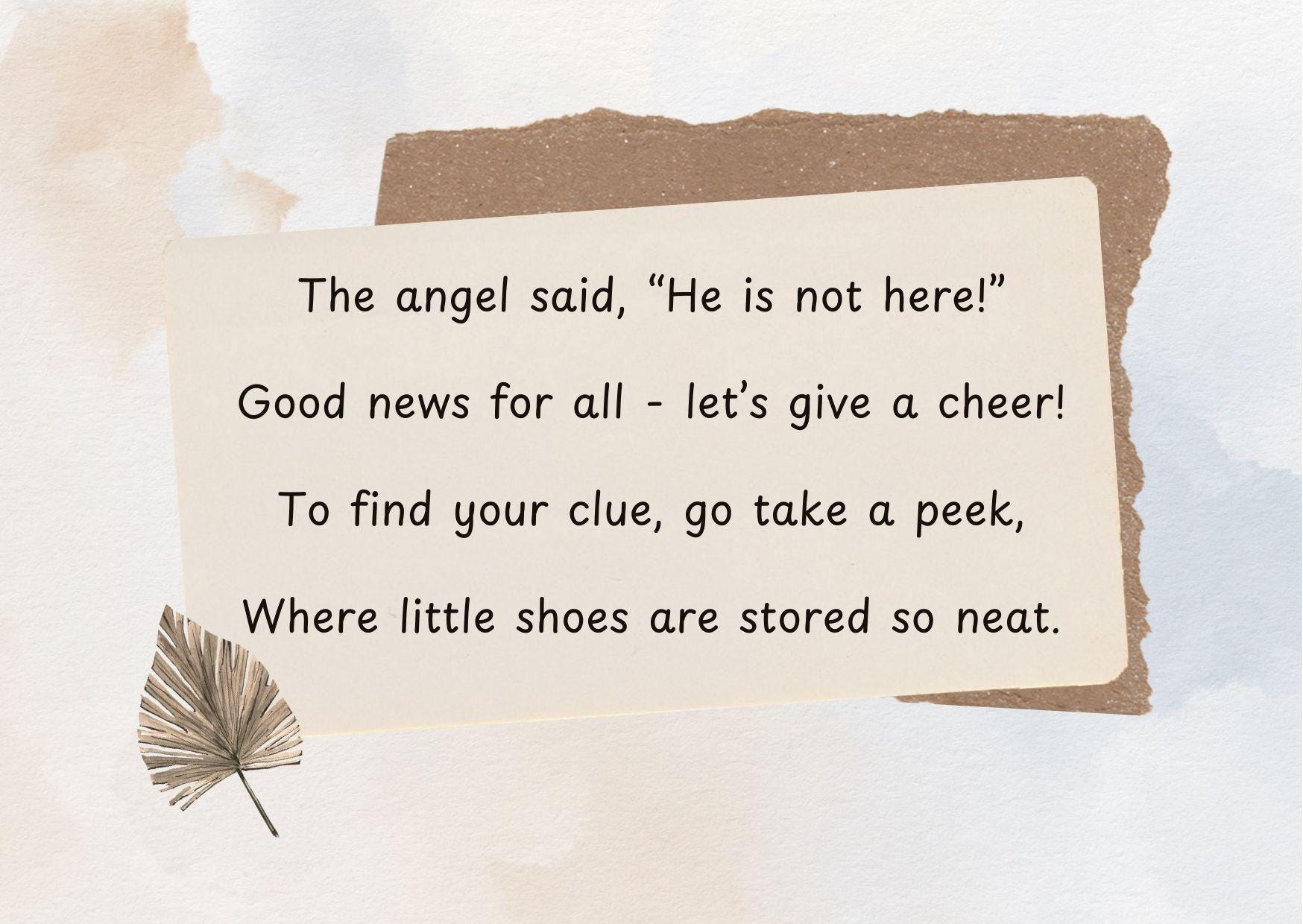 Christian Easter Scavenger Hunt for Kids | Printable Rhyming Clue Cards ...