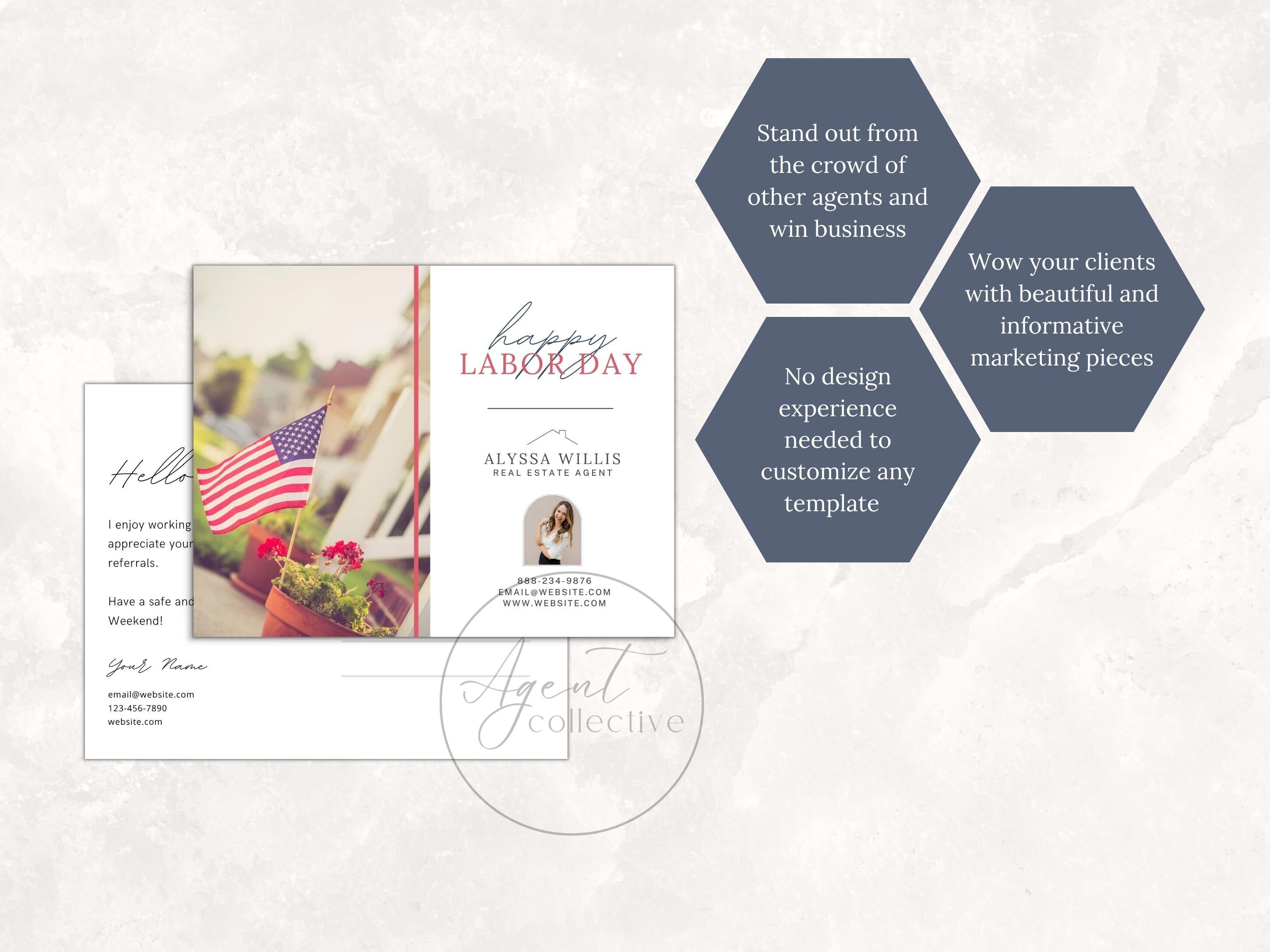 Real Estate Labor Day Postcard: Realtor Marketing Template (editable ...
