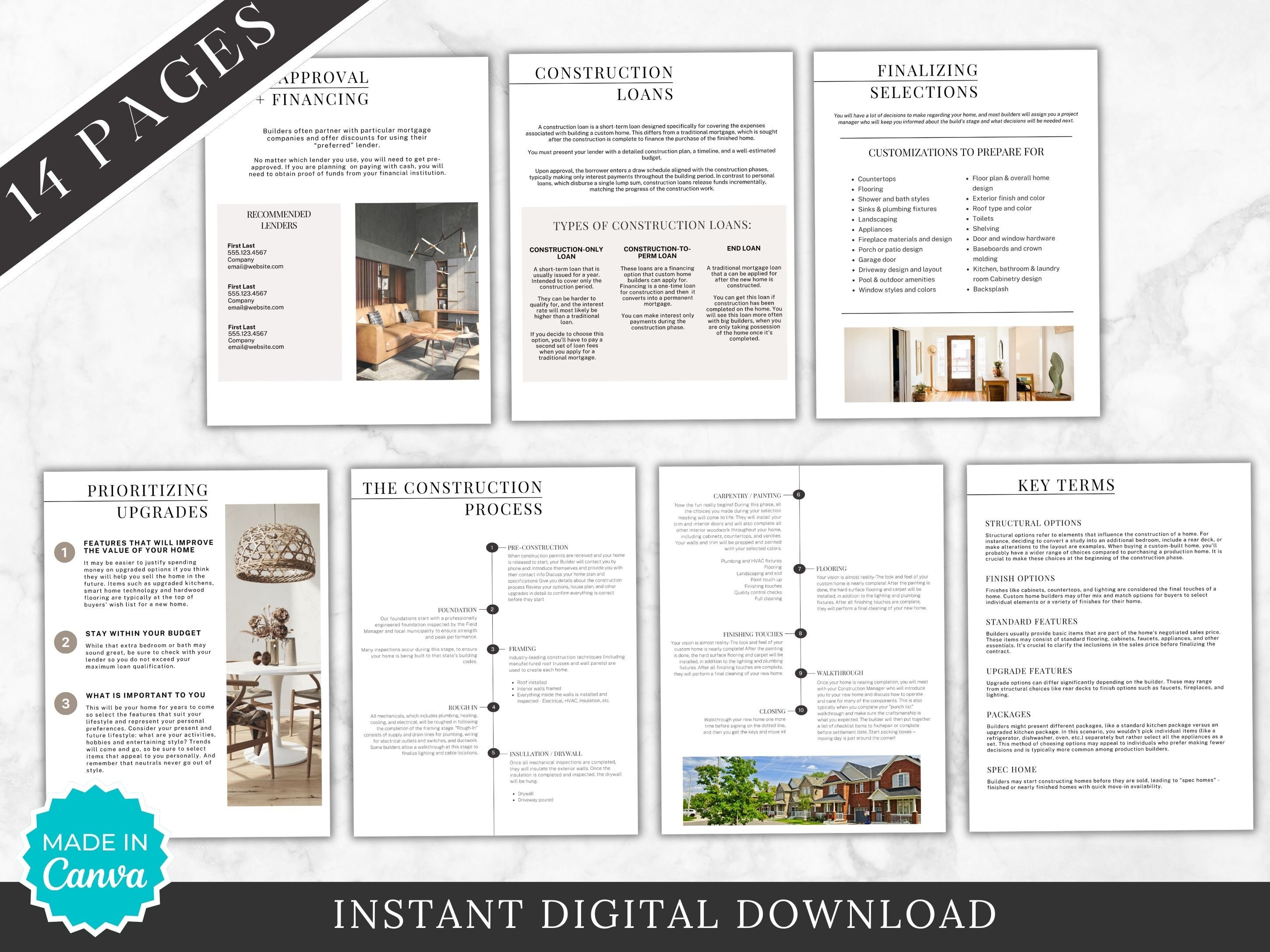 New Construction Guide for Home Buyers Real Estate - Canva Template ...