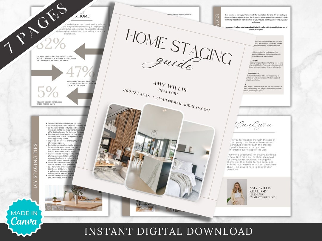Real Estate Home Staging Guide, Staging for Sellers, Realtor Marketing ...