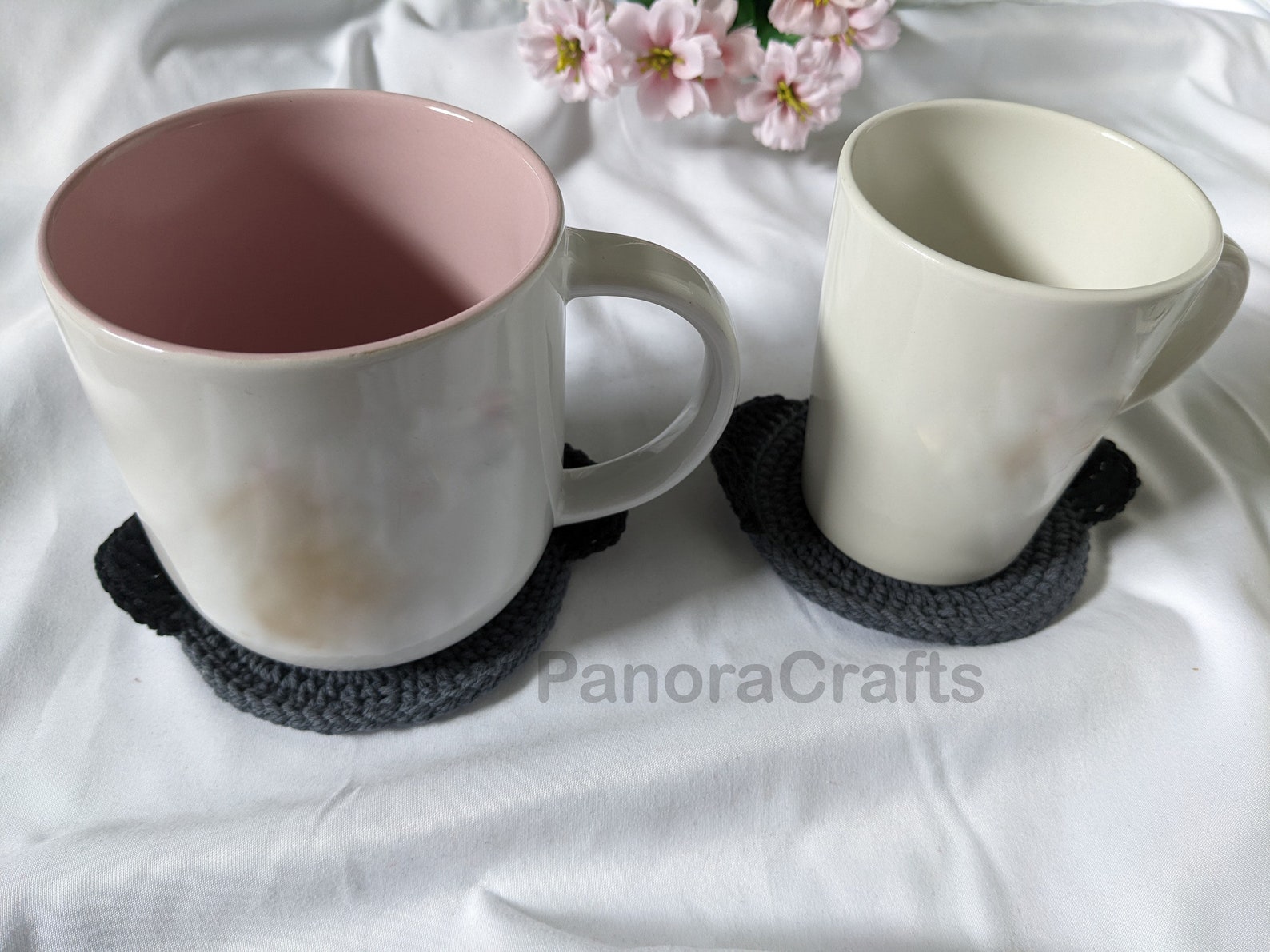 Crochet Dog Coasters Set (2 Pieces/set)handmade From Cotton Yarn, Dog ...