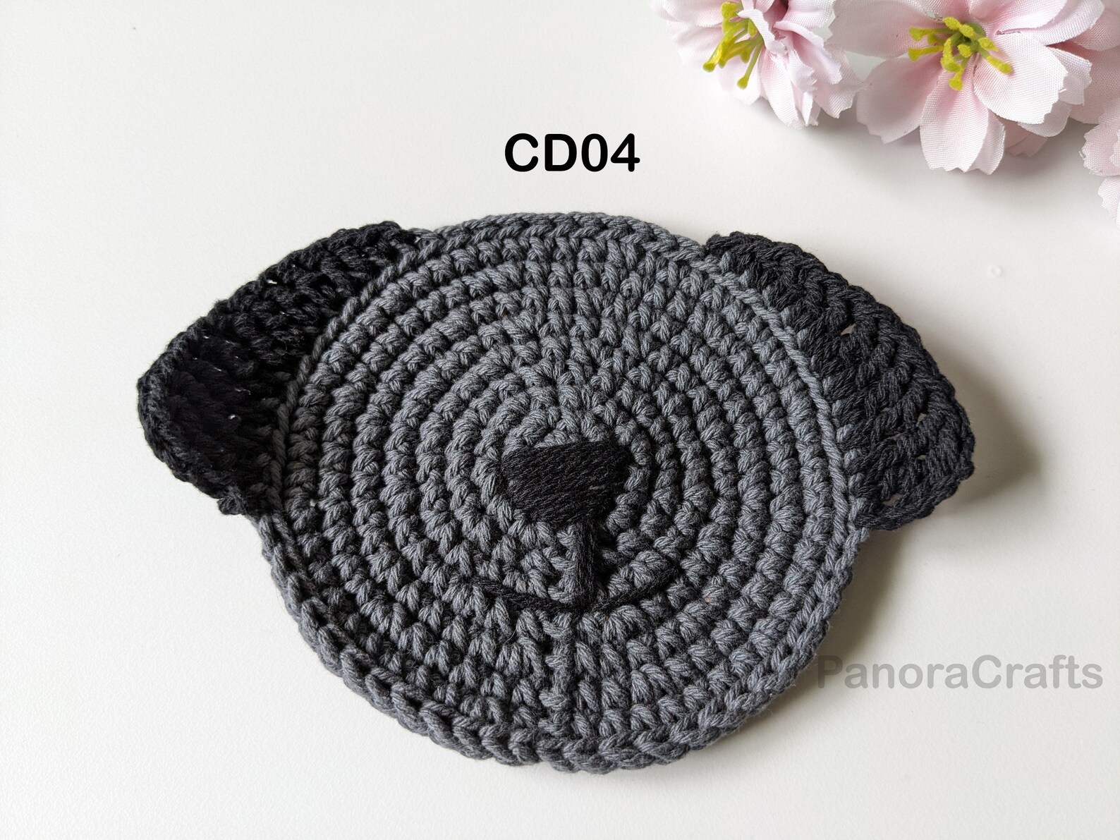 Crochet Dog Coasters Set (2 Pieces/set)handmade From Cotton Yarn, Dog ...