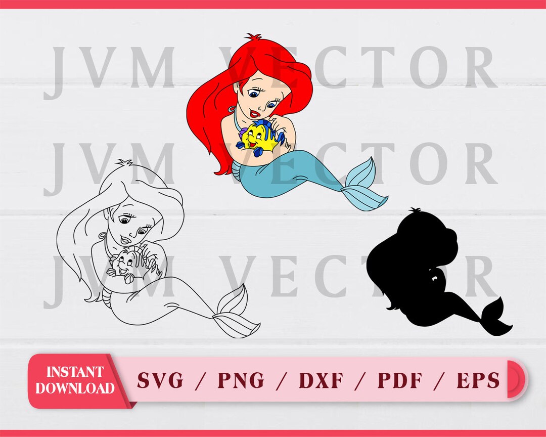 Sirena SVG, clipart, archivo digital - Etsy España