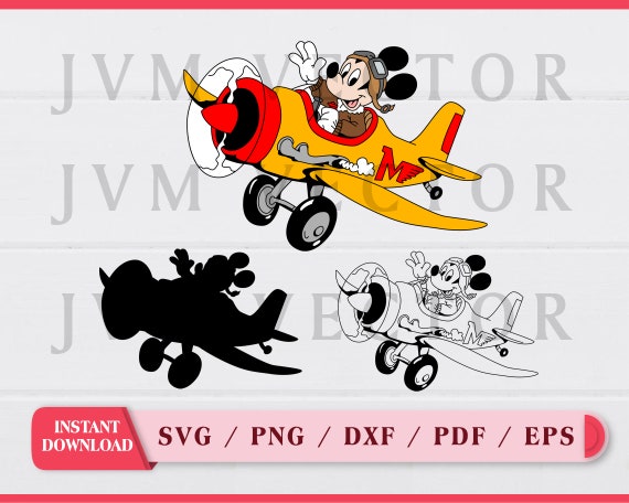 Mouse Airplane SVG Clipart Digital File - Etsy