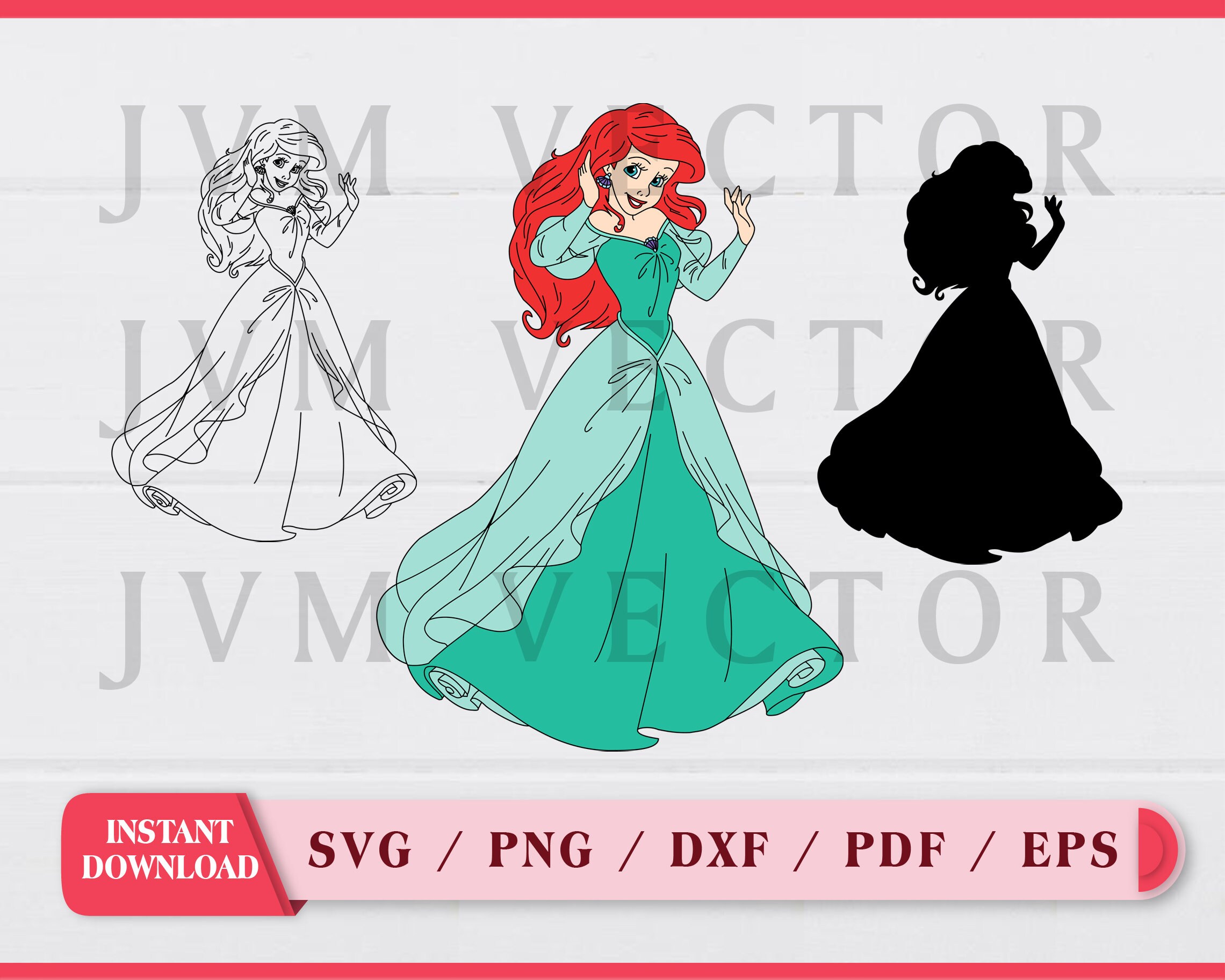 Princess SVG Clipart Digital File - Etsy