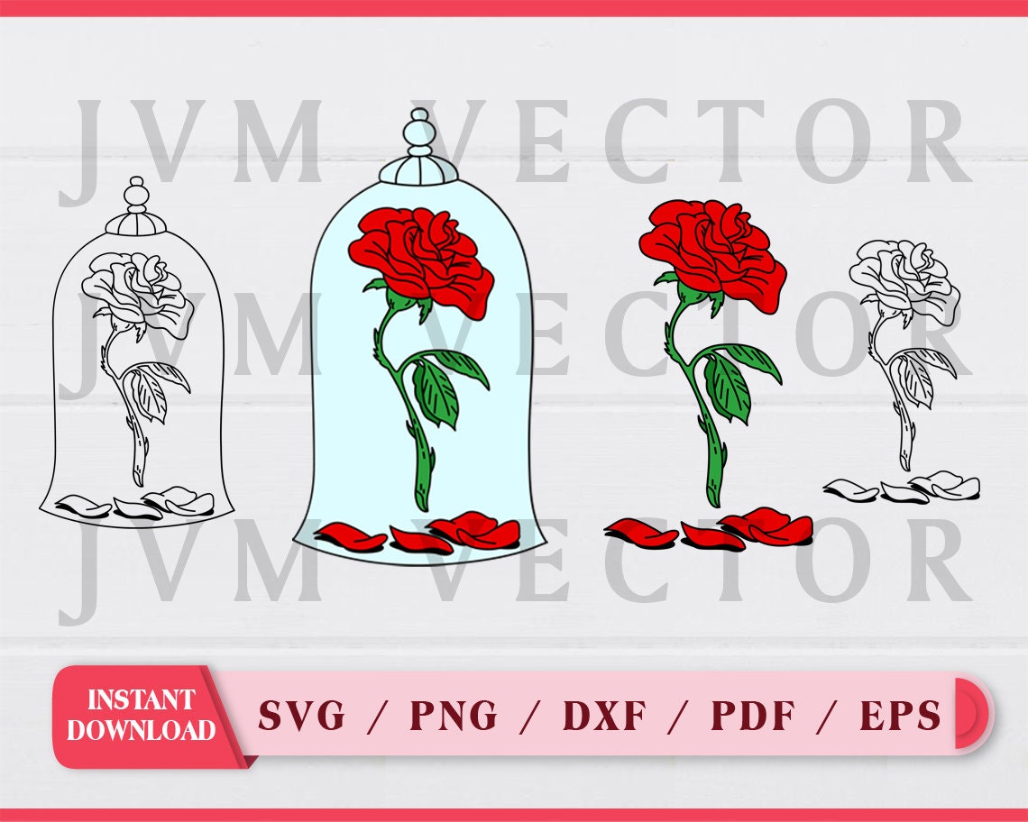 Rose SVG Clipart Digital File - Etsy