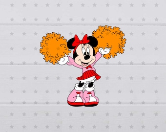 Digital Download Cheerleader Minnie, SVG, EPS, AI, Cricut, Cut File ...