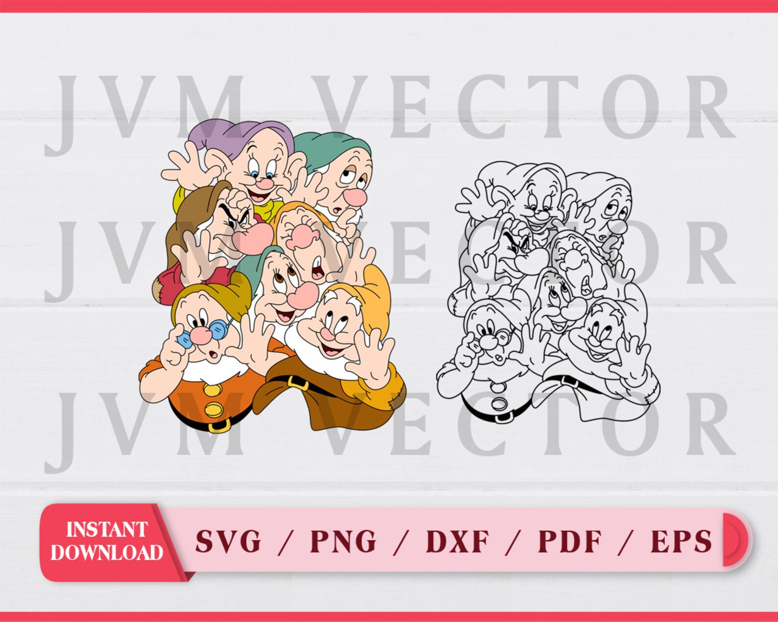 Dwarf SVG Clipart Digital File - Etsy