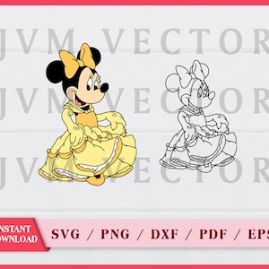 Mouse Princess SVG Clipart Digital File - Etsy UK
