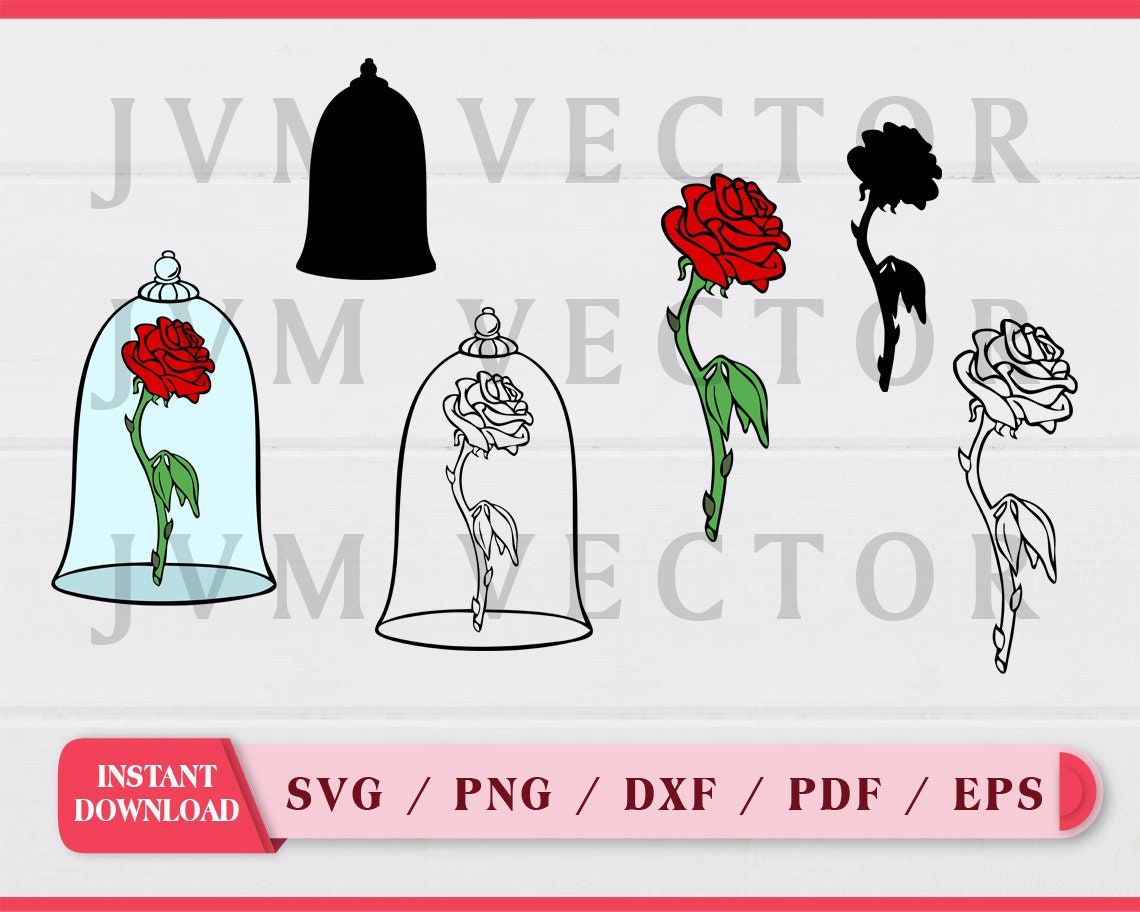 Rose SVG Clipart Digital File - Etsy
