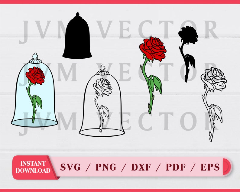 Rose SVG, Clipart, Digital File - Etsy