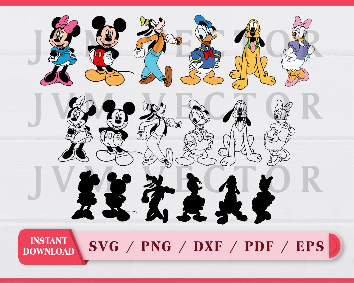 Mouse Vector SVG Bundle, Clipart, Eps, Png, Ai, Pdf, Layered Digital ...