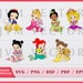 Baby Princess Vector SVG Bundle, Clipart, Eps, Png, Dxf, Pdf, Layered ...