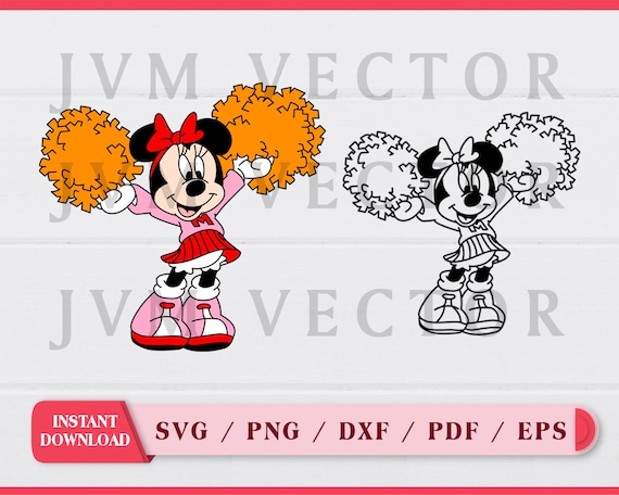 Mouse Cheerleader SVG Clipart Digital File - Etsy